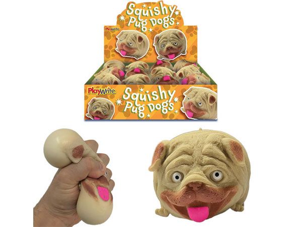 12x Squishy Pug Dogs